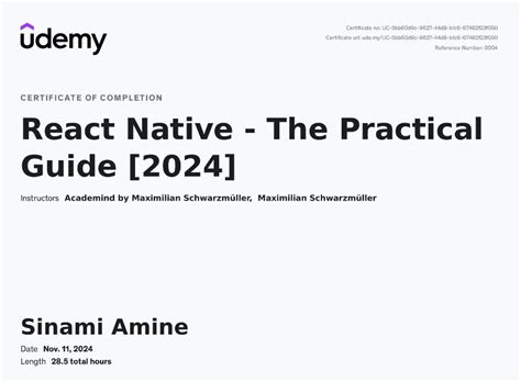 Amine Sinami On Linkedin Reactnative Certification