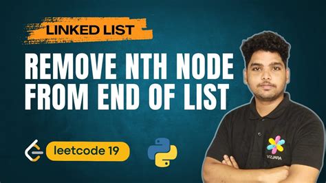 Remove Nth Node From End Of Linked List Leetcode 19 Youtube