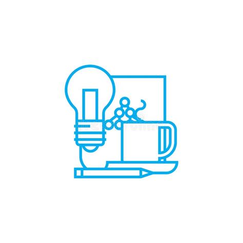 Project Work Linear Icon Concept Project Work Line Vector Sign Symbol