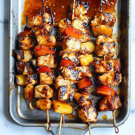 Bbq Pineapple Chicken Kabobs Clara Quick Dinners