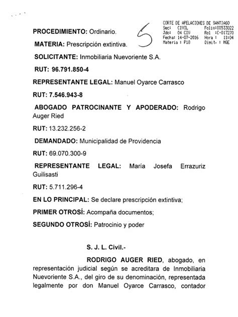 PrescripciÓn Extintiva Modelo 6 Ejec Civil Pdf