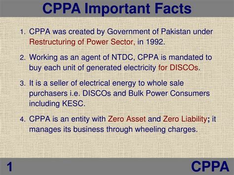 PPT CPPA Was Created By Government Of Pakistan Under Restructuring Of Power Sector In 1992