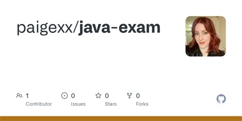 GitHub Paigexx Java Exam