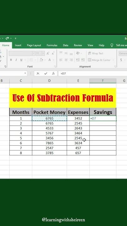Excel Subtraction Formula Tips And Tricks Exceltips Excel Microsoftexcel Excelsolutions