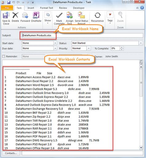 2 Easy Methods To Quickly Create An Outlook Task For An Excel Workbook