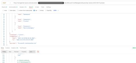 Not Able To Get Cluster And Namespace Cost Using Microsoft