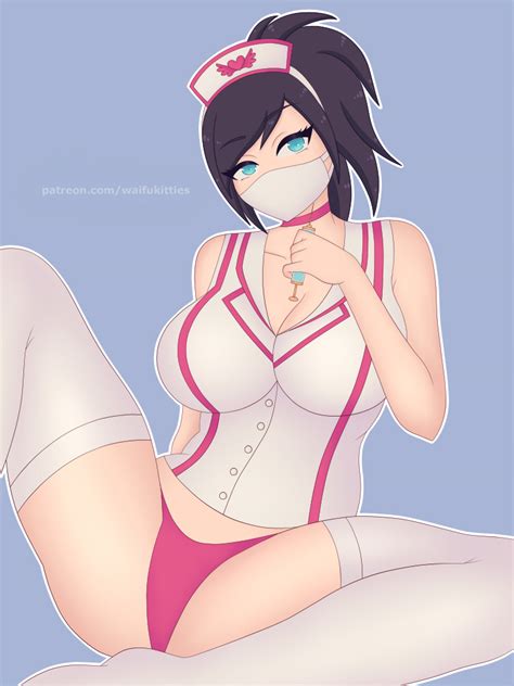 Nurse Akali Ready For Your Shot By Hentaikitties Hentai Foundry