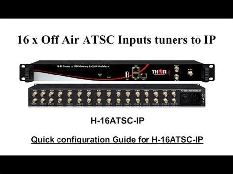 CATV RF QAM ATSC DVBS S Input To IPTV Output RF To IPTV Gateway Thor Broadcast
