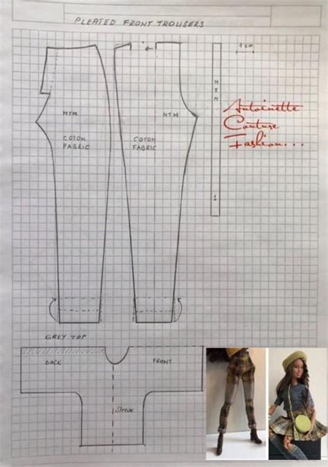 Выкройки одежды для Барби в натуральную величину