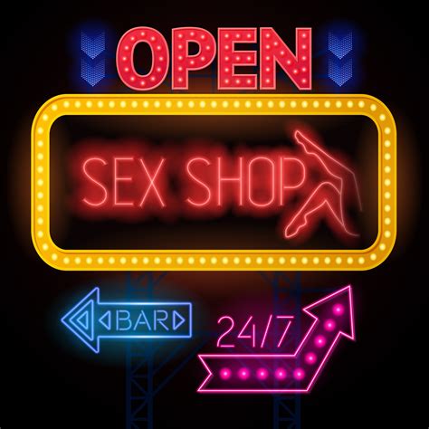 Luminous Sexshop Signs Set 482685 Vector Art At Vecteezy
