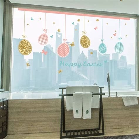 Happy Easter Wall Sticker Egg Wall Stickers For Ki Grandado