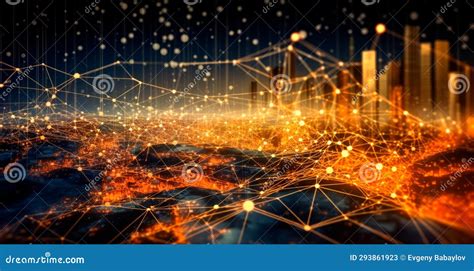 Global Network Concept Digital Point Of The World Map Global Network Of Planet Earth 3d