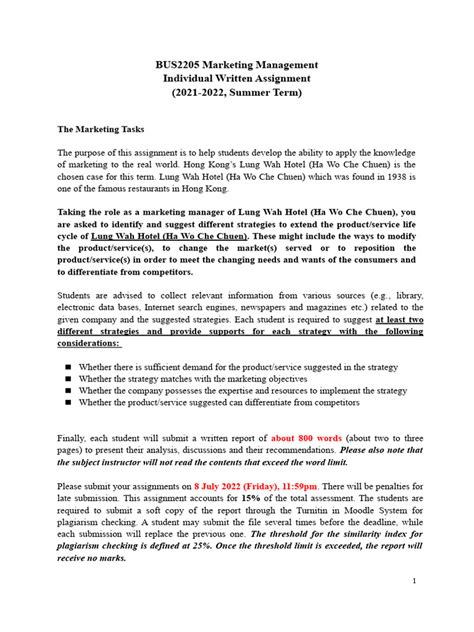 Individual Assignment 21 22 T3 V1 Pdf Marketing Turnitin