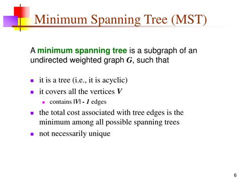 Ppt Minimum Spanning Trees Powerpoint Presentation Free Download
