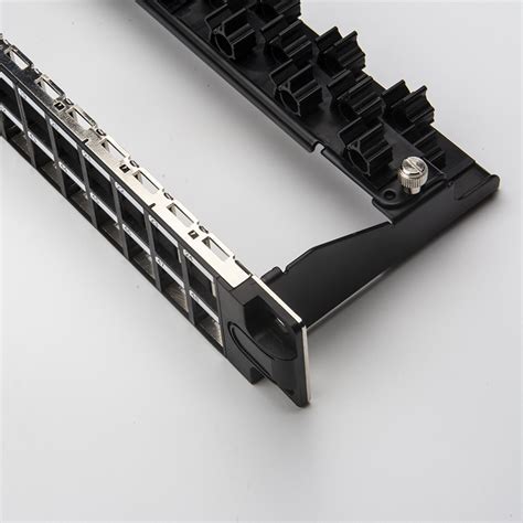 48 Port Empty Patch Panel Shielded With Back Cable Manager Empty Patch Panel And RJ45 Patch Panel