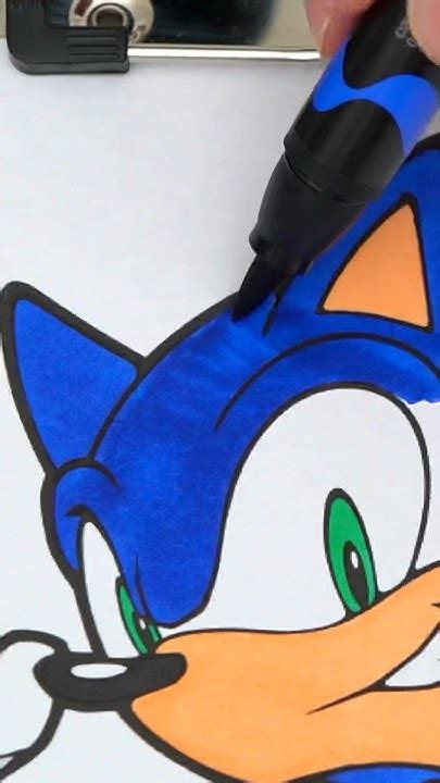 coloring sonic the hedgehog 💙 sonicthehedgehog coloring art drawing youtube
