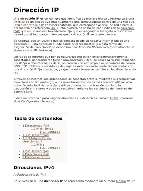 Protocolo Ip Pdf Dirección Ip Protocolos De Internet