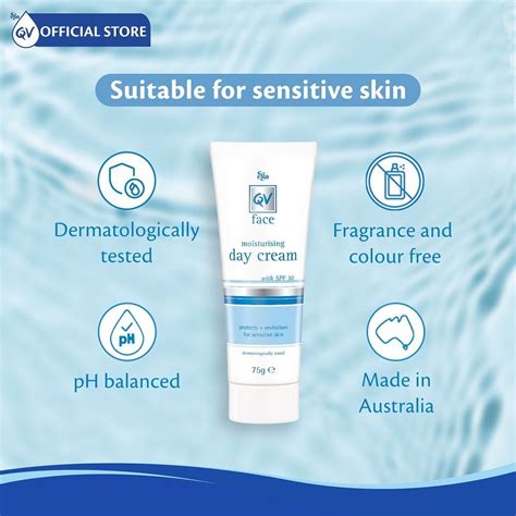 Qv Face Moisturising Day Cream 75g Spf 30 Protects And Revitalise Suitable For Normal