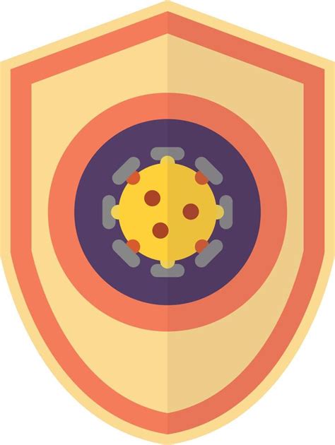 Shield And Virus Illustration In Minimal Style 18841249 Vector Art At Vecteezy