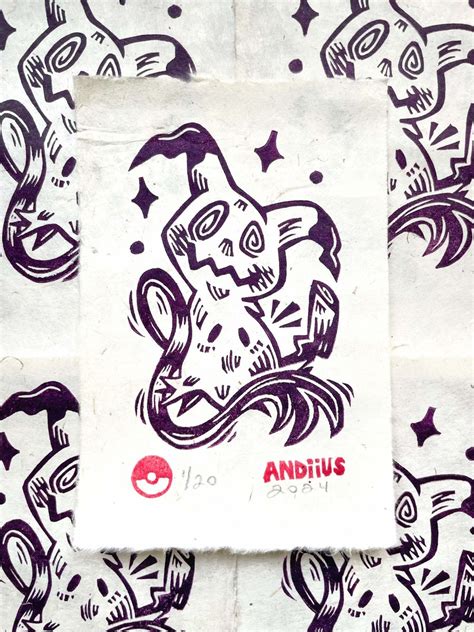Mimikyu Pkmn Mini Print Andiius