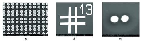 A Representative High Resolution Sem Image Of An Au Dimer Array With Download Scientific