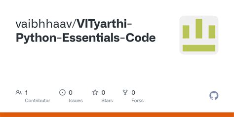 github vaibhhaav vityarthi python essentials code