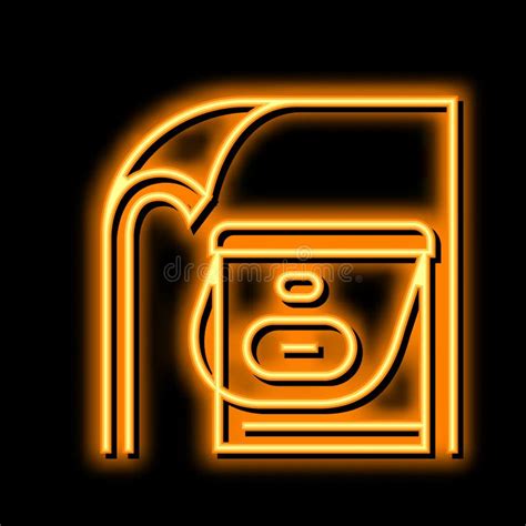 Silicone Rubber Elastomer Neon Glow Icon Illustration Stock Vector