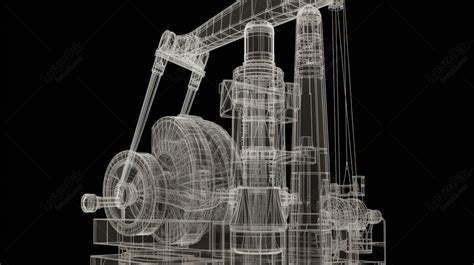 검정색 배경에 X선 석유 장비 또는 원유 펌프의 3d 렌더링 연료 배경 관로 배경 3d 배경 이미지 Hd 연료 관로 3d 배경 사진 무료 다운로드 Lovepik