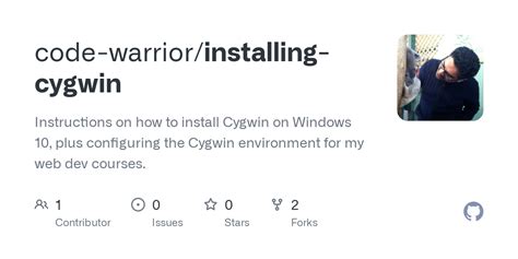 Github Code Warriorinstalling Cygwin Instructions On How To Install