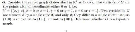 Solved Consider The Simple Graph G Described In R As Chegg