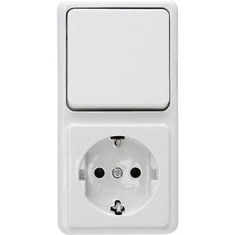 Kopp Switch Socket Combo Standard Surface Mount Arctic White 108802007 Price