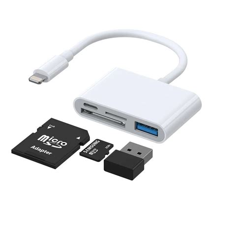 Sign 4 In 1 Lightning To Usb A Sd Tf Lightning White