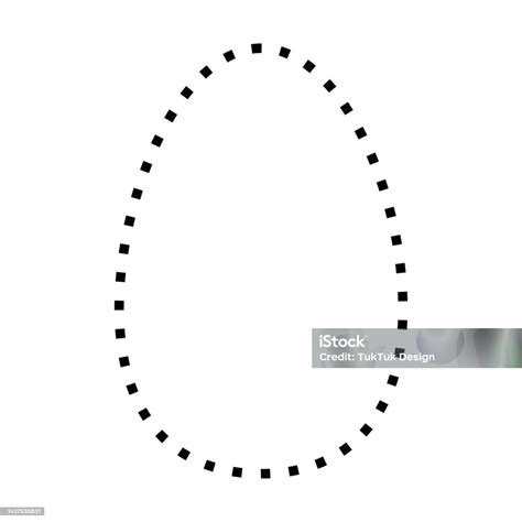 Oval Symbol Dotted Shape Vector Icon For Creative Graphic Design Ui Element In A Pictogram