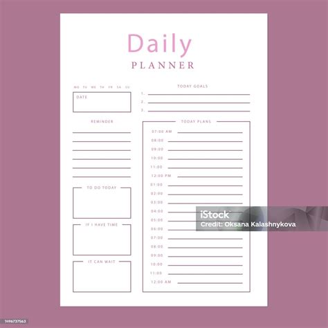 벡터 대리석 플래너입니다 일간 주간 월간 플래너 템플릿입니다 메모와 목표를 위한 공간이 있는 인쇄 가능한 빈 세로 노트북