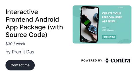 Interactive Frontend Android App Package With Source Code By Pramit Das