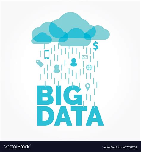 Big Data Cloud Royalty Free Vector Image Vectorstock
