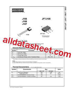 J106 Datasheet(PDF) - Fairchild Semiconductor