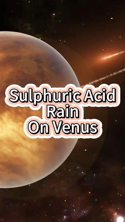 Sulphuric Acid Rain On Venus Space Planet Solarplanet Facts