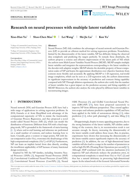Pdf Research On Neural Processes With Multiple Latent Variables