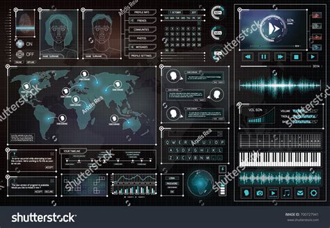 인터페이스 Hud 설계 세트ui는 미래적인 Infographic 스톡 벡터로열티 프리 700727941 Shutterstock