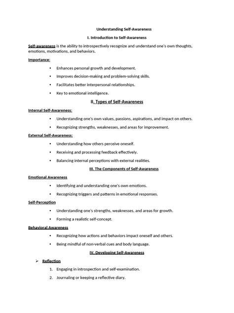 Understanding Self Pdf