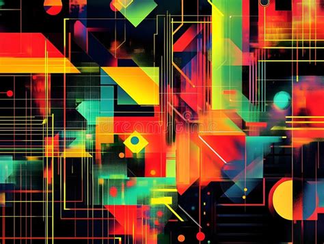 Interconnected Esg Visualized Through Vibrant Geometric Patterns And