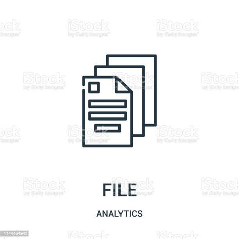 File Icon Vector From Analytics Collection Thin Line File Outline Icon