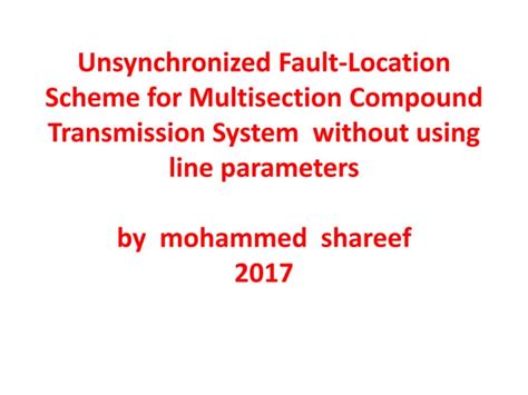 Ppt Fault Location Pptx