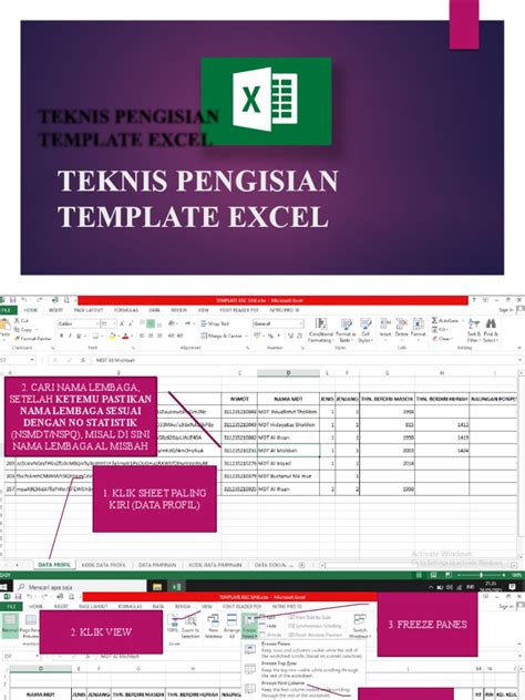 Teknis Pengisian Template Excel Pdf