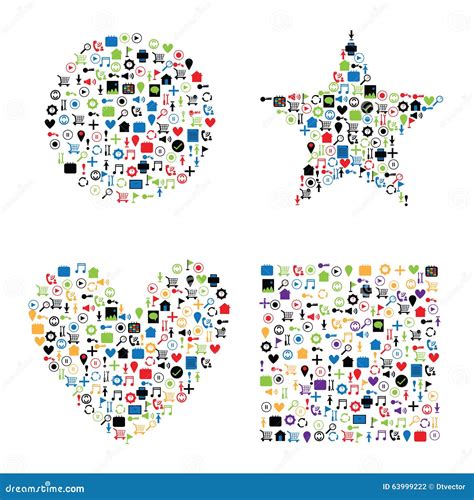 Website Shape Set Stock Vector Illustration Of Element 63999222