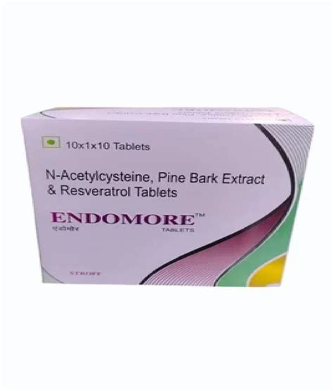 Endofine Tablets N Acetylcysteine 600mg Pine Bark Extract 30mg And