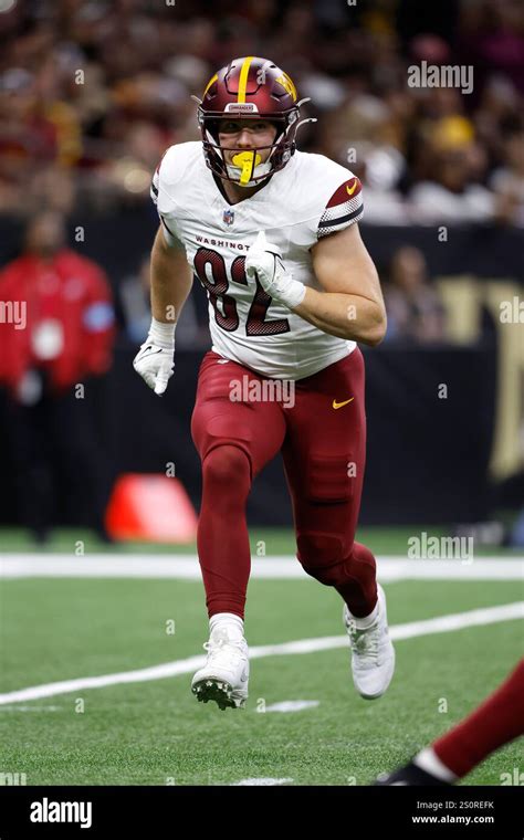 Washington Commanders Tight End Ben Sinnott 82 Runs A Route During An