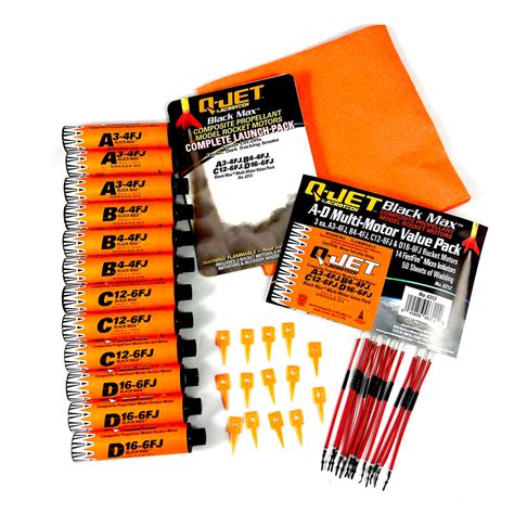 Quest Q Jet™ Black Max Multi Motor Value Pack A3 4 B4 4 C12 6 D16 6 Aerotech Quest Division