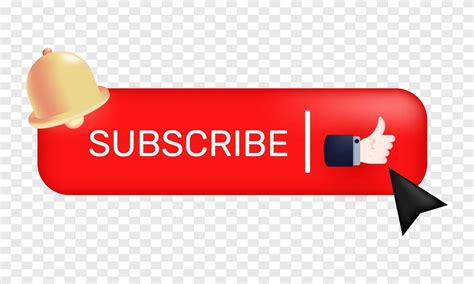 3d Icon Concept Subscribe Button Pointer Clicking Realistic Design